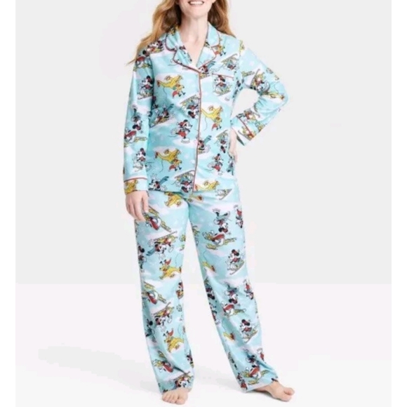 Disney | Intimates & Sleepwear | Disney 0 Adult Long Sleeve Notched ...